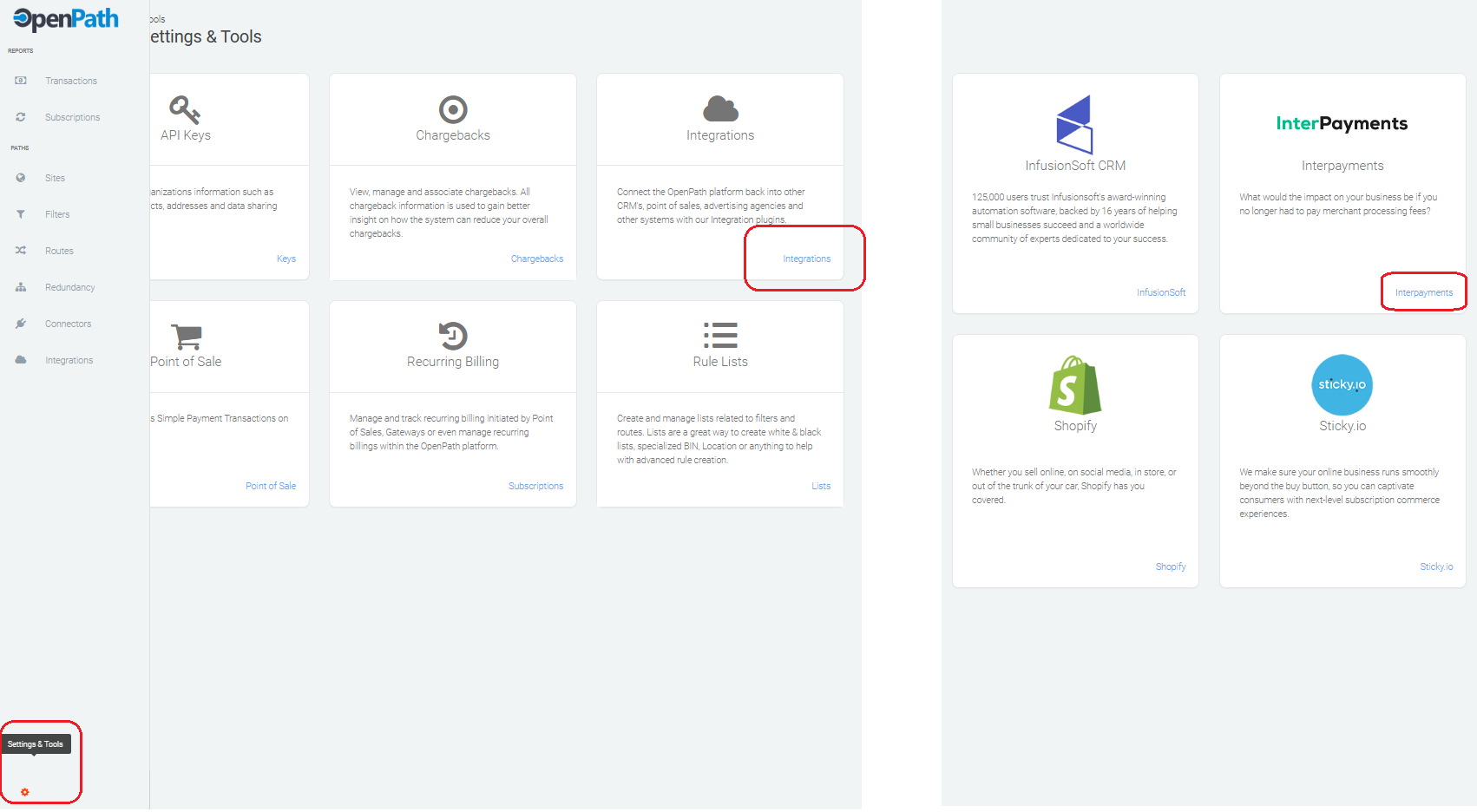 Configuring InterPayments – OpenPath, Inc.