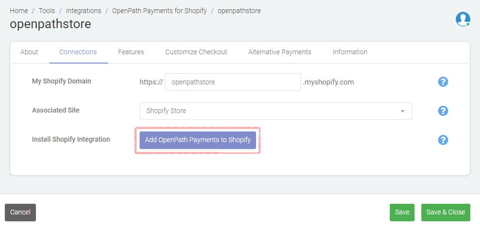SHOPIFY - Installing OpenPath – OpenPath, Inc.